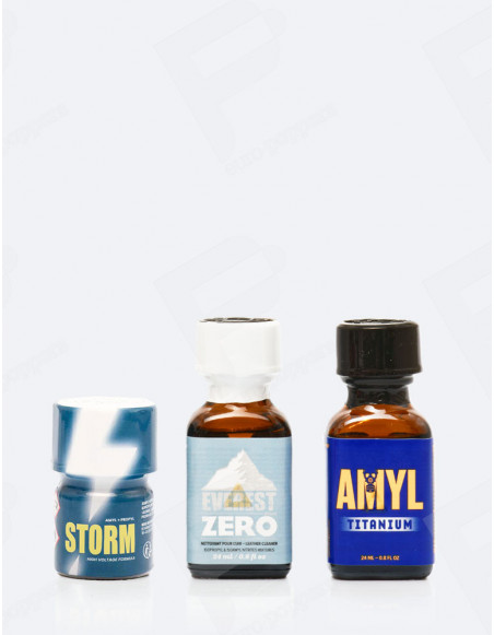 Blue Poppers Pack - Total Pleasure With Amyl and Mix