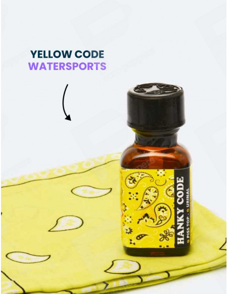 Hanky Code Yellow Poppers 24ml + Bandana - Get Wet With Pleasure